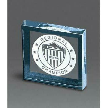 Square Paperweight - Blue – MetroAwards